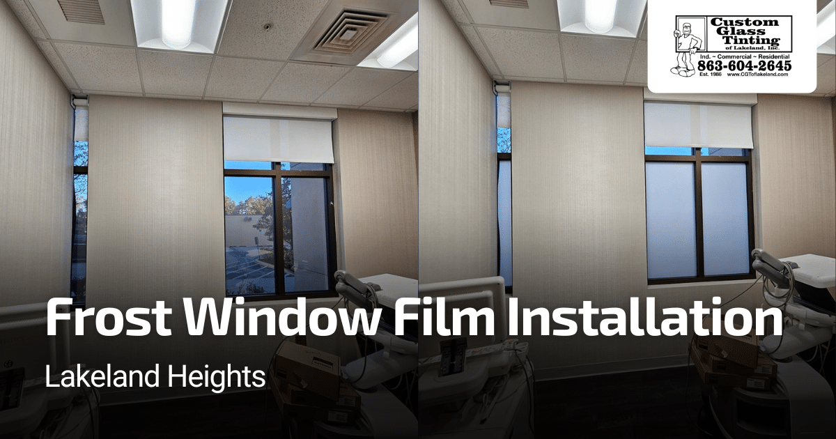 Frost Window Film Installation - Lakeland Heights - Custom Glass ...
