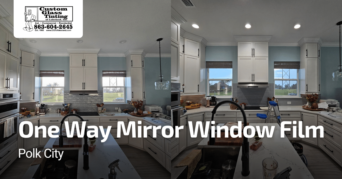 One Way Mirror Window Film Installation in Polk City