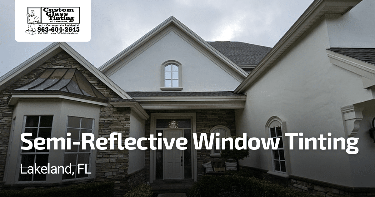 See my latest Semi-Reflective Window Tint Installation